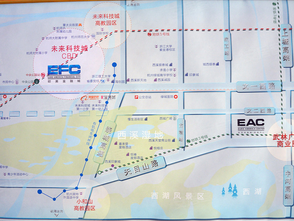 EFC欧美金融城，杭州EFC欧美金融城房价，楼盘户型，周边配套，交通地图，未来科技城水城北路与红卫北路交叉口 - 安居客