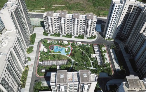 上港星江湾动态:上港星江湾楼栋外观+绿化景观实景图-上海安居客