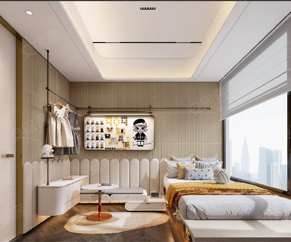 保利琅誉108平B户型，保利琅誉2室2厅2卫1厨约108.00平米户型图，朝南北朝向 - 广州安居客